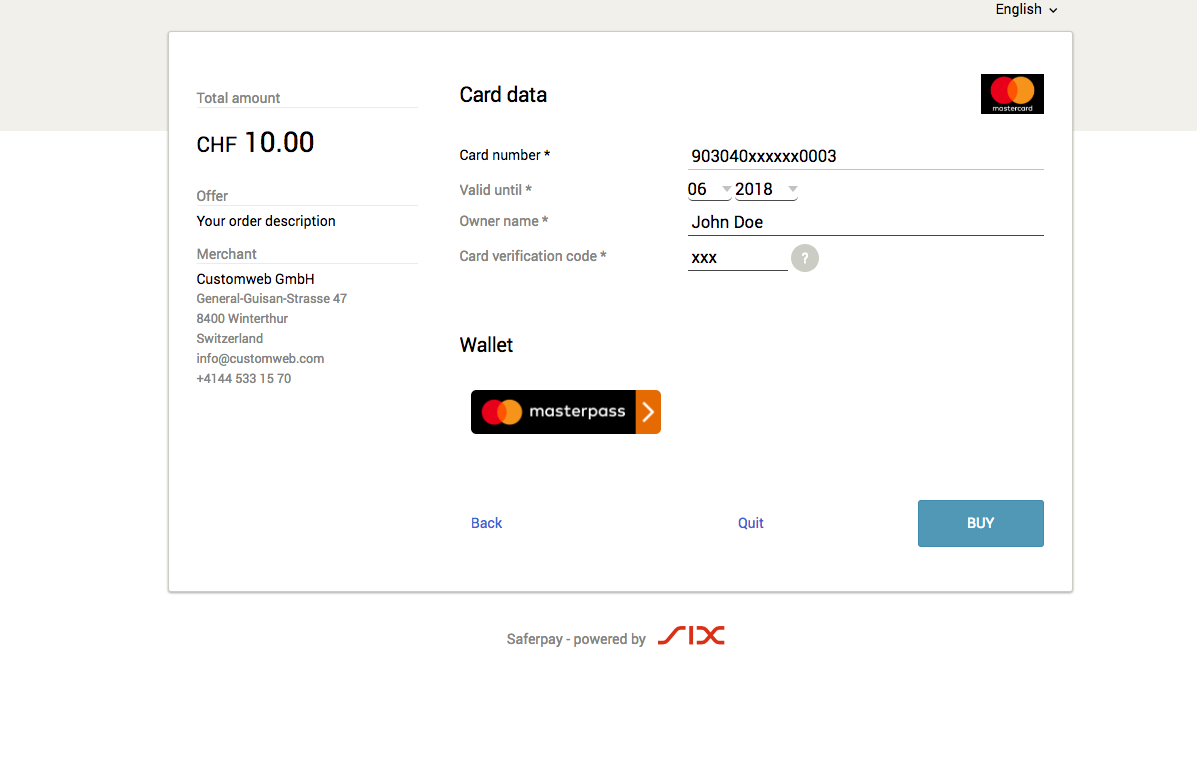 customweb GmbH - WordPress WooCommerce Saferpay Zahlungs-Plugin